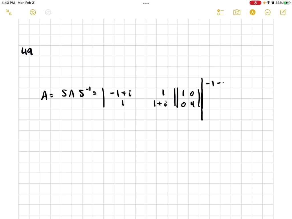 SOLVED:Diagonalize this matrix by constructing its eigenvalue matrix ...
