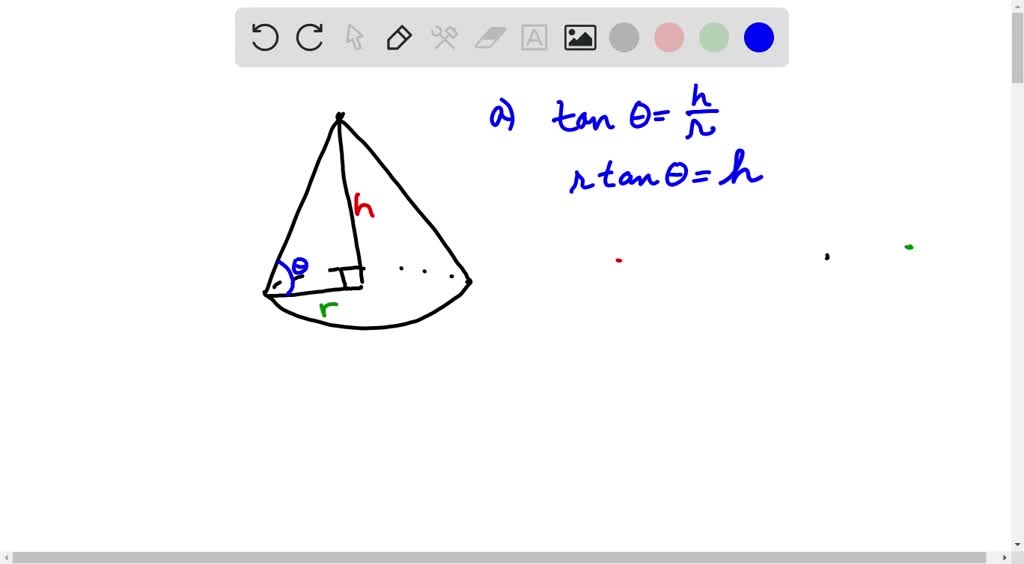 SOLVED:The volume of a cone is given by the formula V=(1)/(3) B h where ...