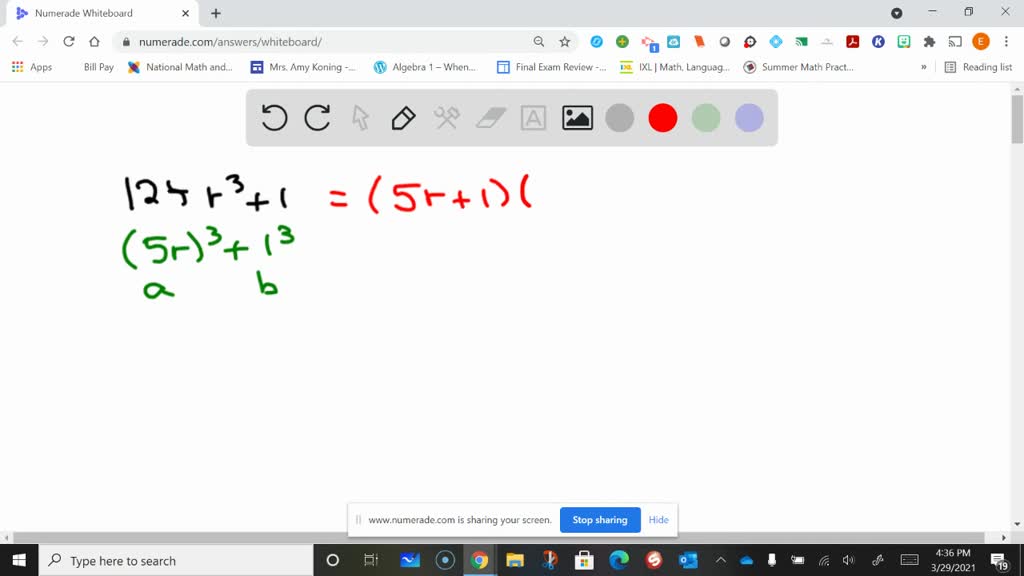 SOLVED:Factor the sums or differences of cubes. 125 r^3+1