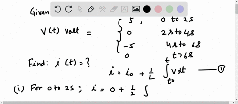 SOLVED:The voltage across a 2 -H inductor is given by the waveform shown in Fig. P6.27. Find the ...