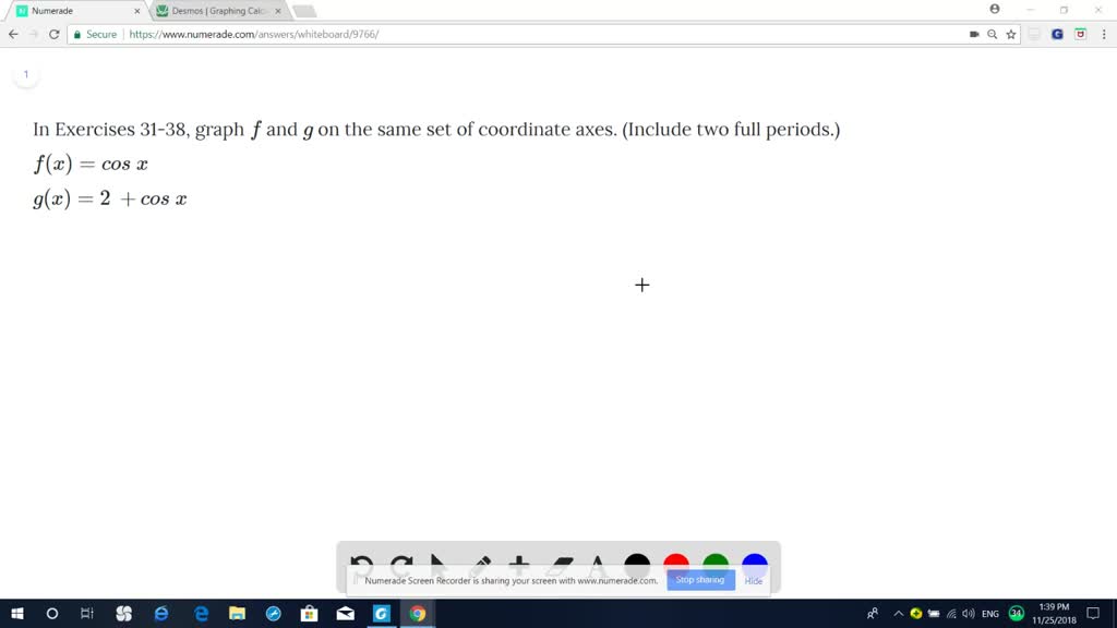 SOLVED:In Exercises 31-38, graph f and g on the same set of coordinate axes. (Include two full ...