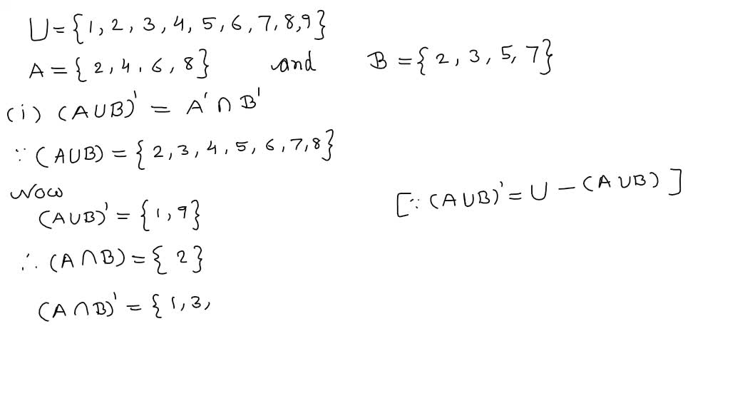 SOLVED Let A 1 2 3 4 And B 2 4 6 8 Verify The Formula N A B n A