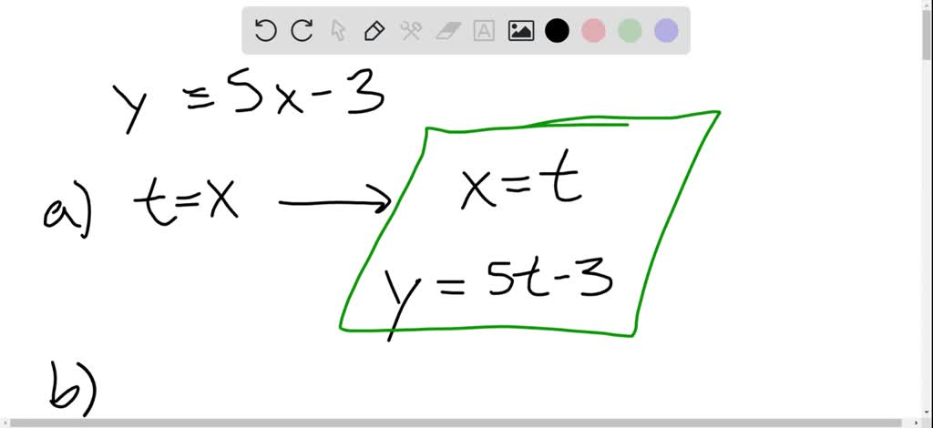 Finding Parametric Equations for a Graph In Exercises 61-76 , find a set of parametric equations ...