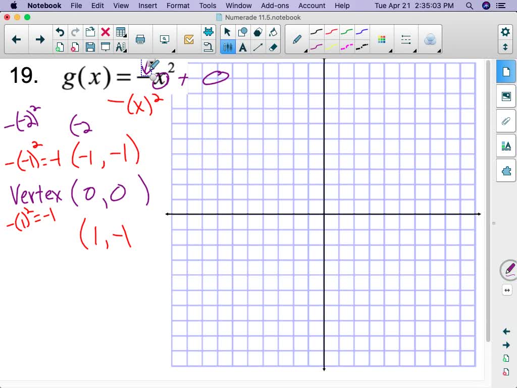 SOLVED:Sketch the graph of each quadratic function. Label the vertex ...
