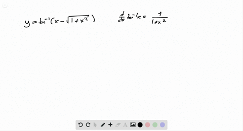 SOLVED:Find the derivative of the function. Simplify where possible. y = tan-1 (x - √(1 + x^2))