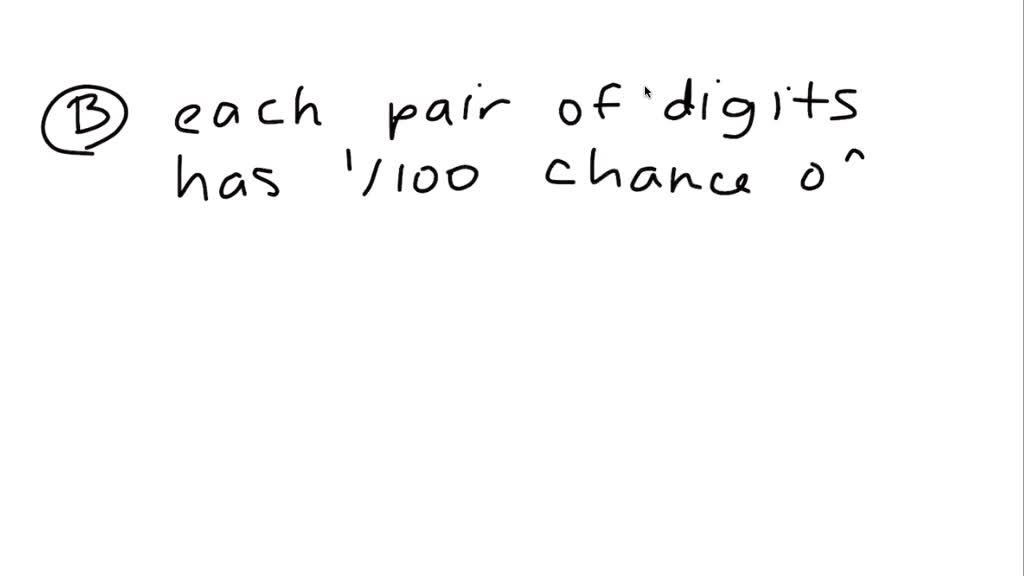 Solvedwhich Of The Following Statements Are True Of A Table Of Random Digits And Which Are 