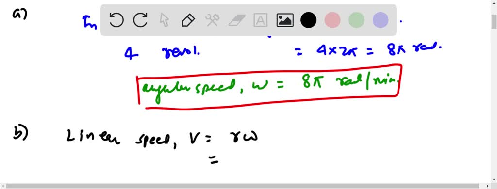 SOLVED:A carousel with a 50 -foot diameter makes 4 revolutions per minute. (a) Find the angular ...