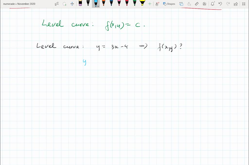 SOLVED:Find a function f(x, y) that has the line y=3 x-4 as a level curve.