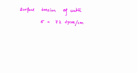 The surface tension of water is 72 dyne / cm . Convert it in SI unit ...