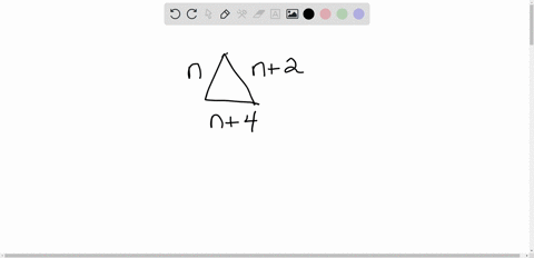 SOLVED:Set up an algebraic equation and then solve. A triangle has ...
