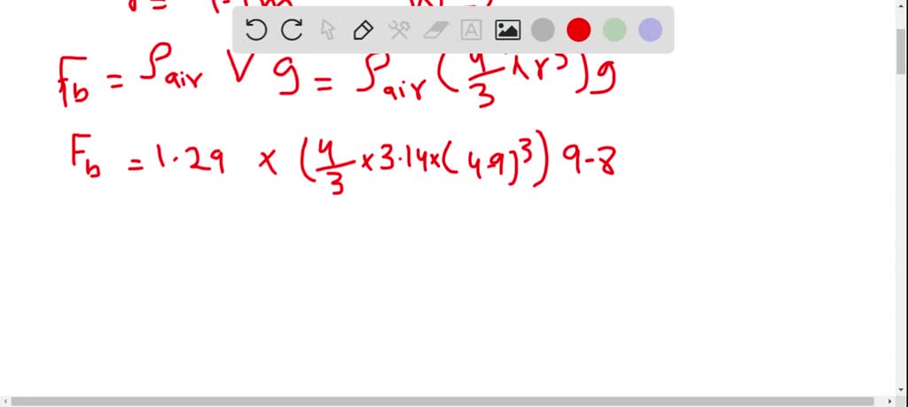 A 3.2- kg balloon is filled with helium (density =0.179 kg / m^3 ). If ...
