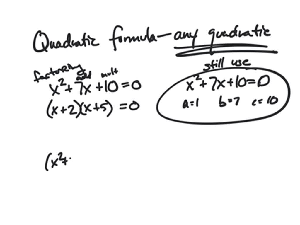 SOLVED:Devise a lesson teaching the quadratic formula using geometric arguments similar to the ...