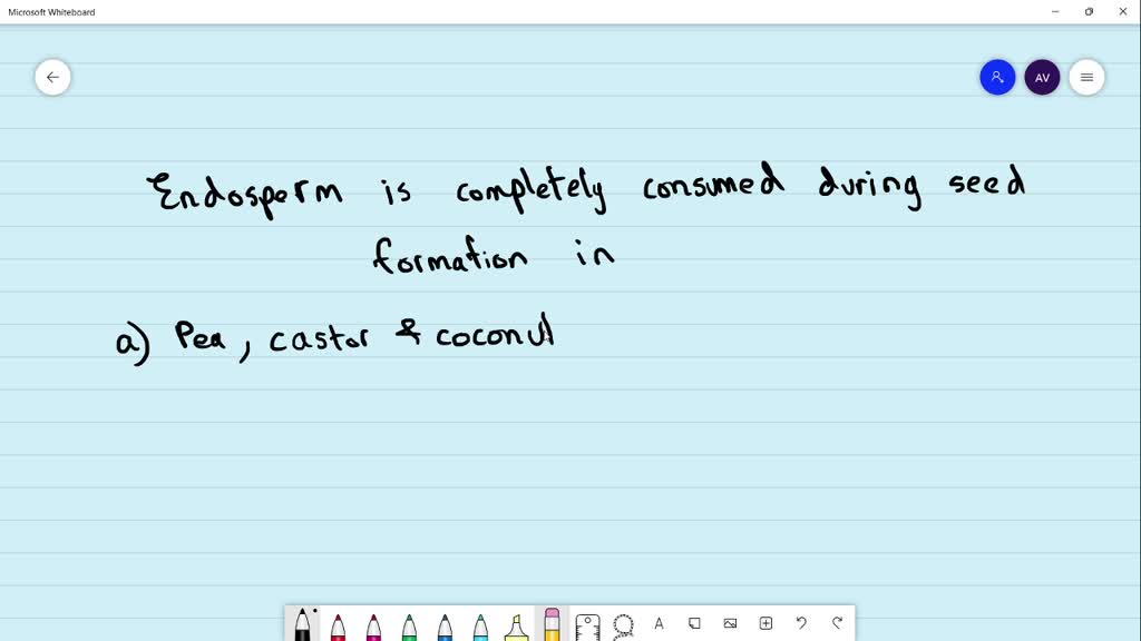 SOLVED:Endosperm is completely consumed during seed formation in (a ...