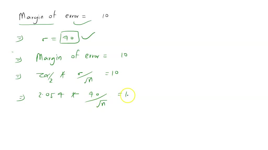 SOLVED: How large a sample is needed in Exercise 9.2 if we wish to be ...