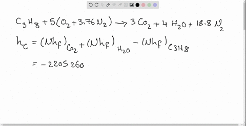 15-48 Calculate the HHV and LHV of liquid propane fuel (C3 H8) . Compare your results with the ...