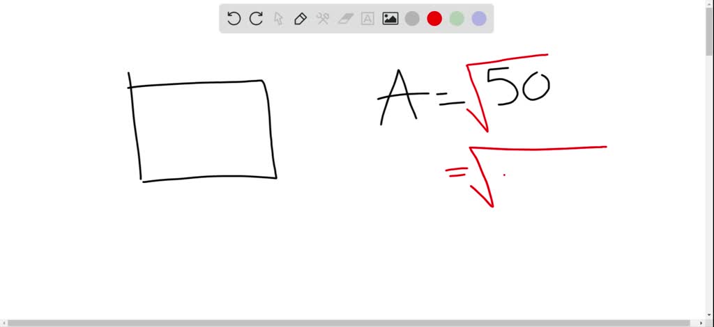 SOLVED:Area of a Square The area of a square is 49 square feet. What is ...