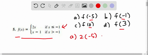 ⏩SOLVED:For each piecewise-defined function, find (a) f(-5), (b)… | Numerade