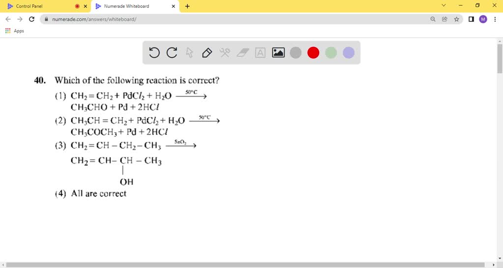 SOLVED: Which of the following reaction is wrong Time left 1:2 Oa. CH3 H3C- -OH CH3 HCI H3C C ...