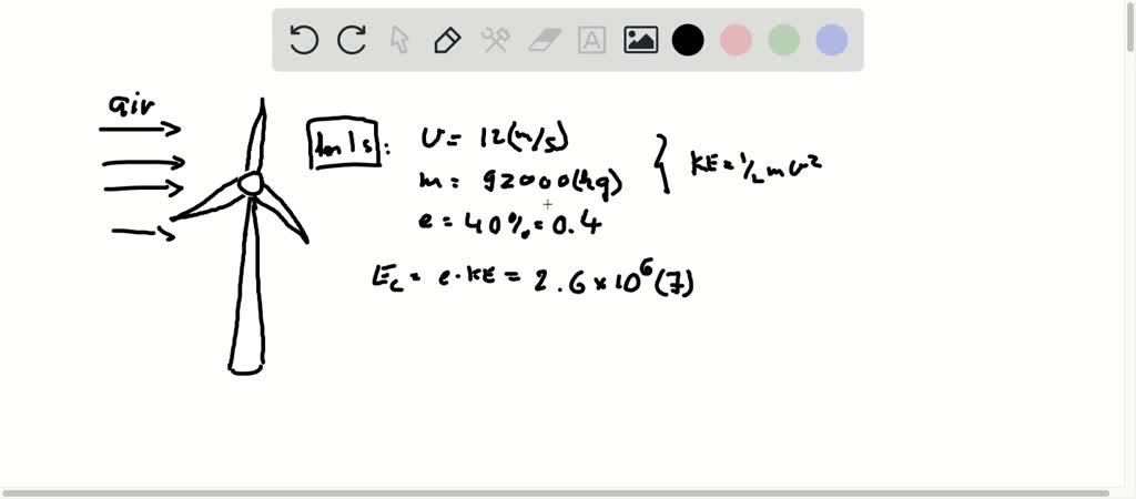 SOLVED:The Betz limit says that we get to keep no more than 59 \% of ...
