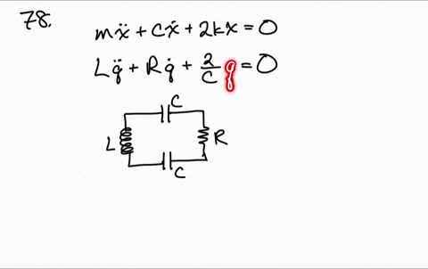 SOLVED:Draw the electrical circuit that is equivalent to the mechanical ...