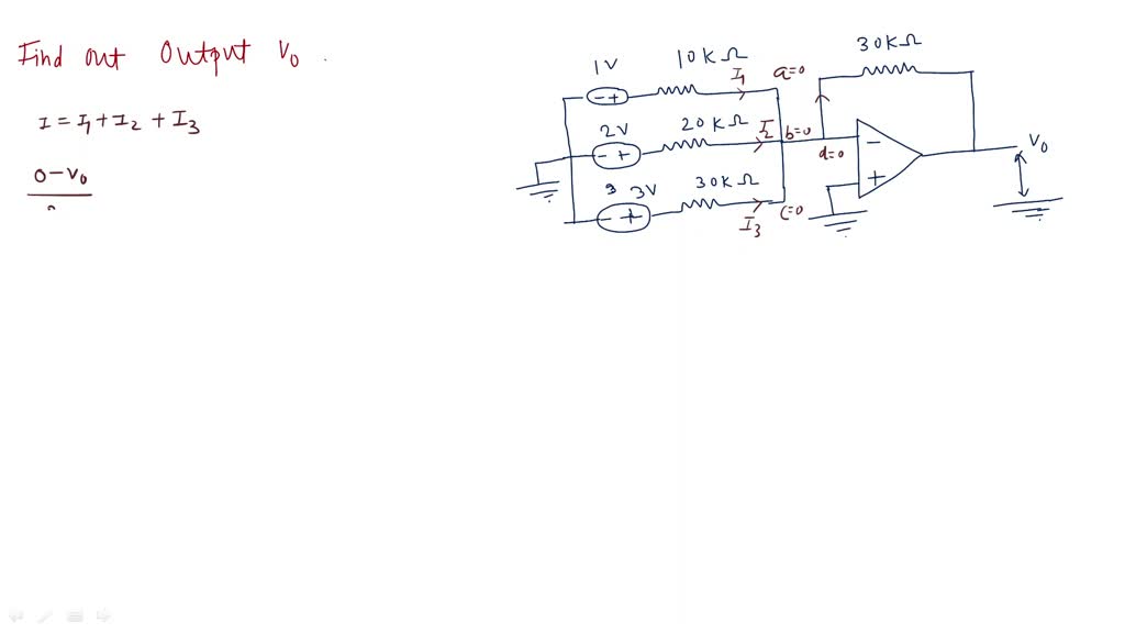 The op-amp circuit shown in Figure 6.37 is a summing amplifier. Determine the relation between ...