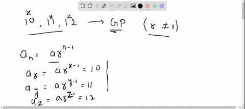 SOLVED:Show that the numbers 10,11,12 cannot be the terms of a single G ...