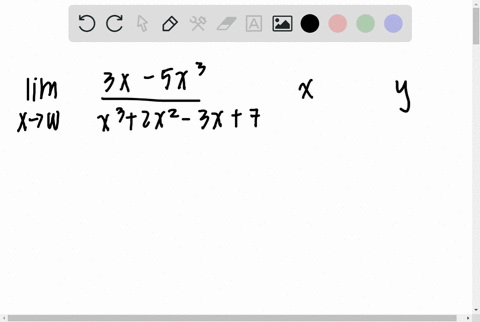 SOLVED:Use a table of values to evaluate the following limits as x increases without bound. limx ...
