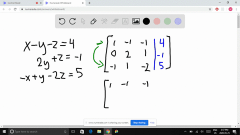 SOLVED:Perform an operation on the given system that eliminates the ...