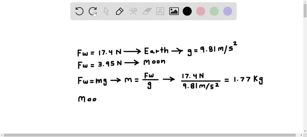 SOLVED: An astronaut's pack weighs 17.4 N when she is on the earth but ...