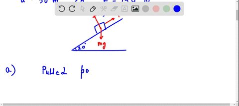 You use a rope to slowly pull a sled and its passenger 50 m up a 20^∘ ...
