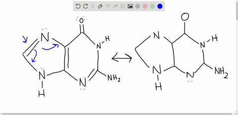 SOLVED:Draw a resonance structure of the guanine molecule shown here ...