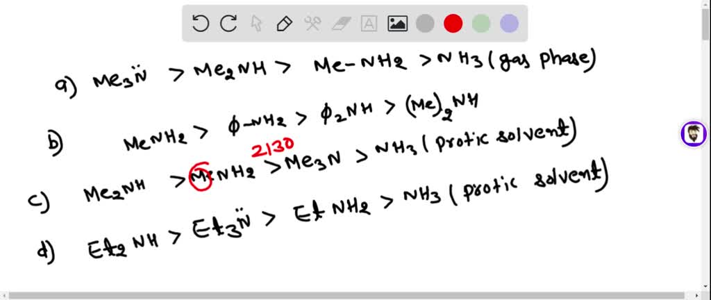 Correct order of basic strength of given amines is (a) Me3 N>Me2 NH>Me ...