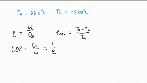 SOLVED:What is the maximum possible coefficient of performance of a ...