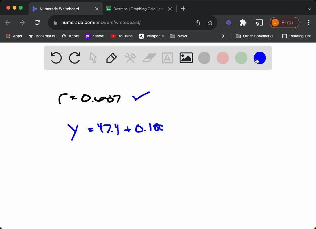 Solvedlet The Predictor Variable X Be The First Variable Given Use The Given Data To Find The 9043