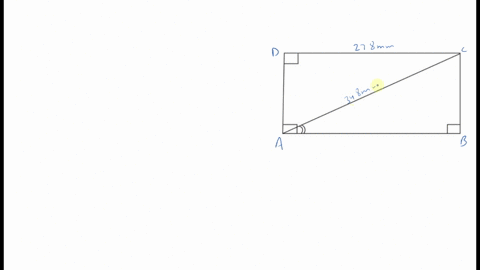 SOLVED:The diagonal of a rectangle is 348 millimeters, while the longer ...
