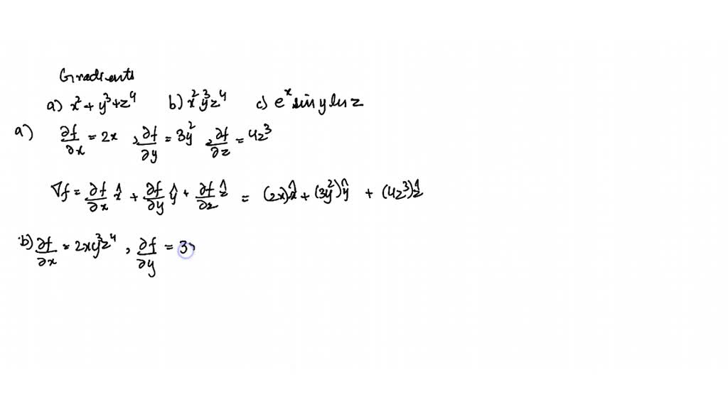 SOLVED:Find the gradient vector and Hessian matrix for each of the following functions: (a) f(x ...