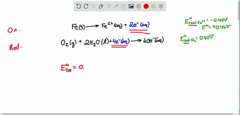 SOLVED: From the standard Flade potential for iron, calculate the ...