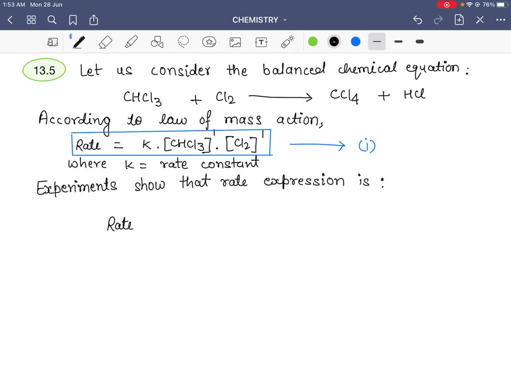 SOLVED:The exponents in a rate law have no relationship to the ...