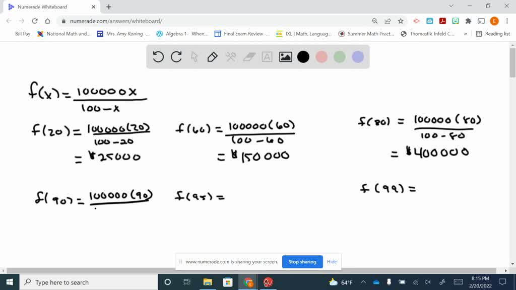 SOLVED:A business is studying the cost to remove a pollutant from the ground at its site. The ...
