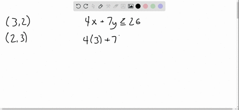 SOLVED:Is each ordered pair a solution of the inequality? 2 x+5 y \geq ...