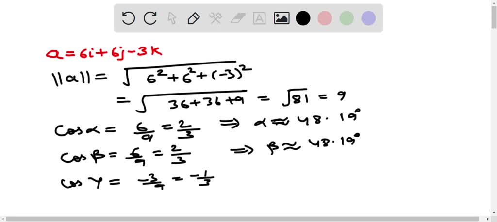 SOLVED:Find the direction cosines and direction angles of the given ...