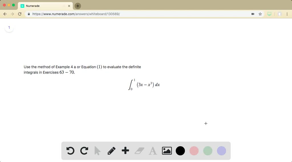 SOLVED:Use the method of Example 4 a or Equation (1) to evaluate the ...