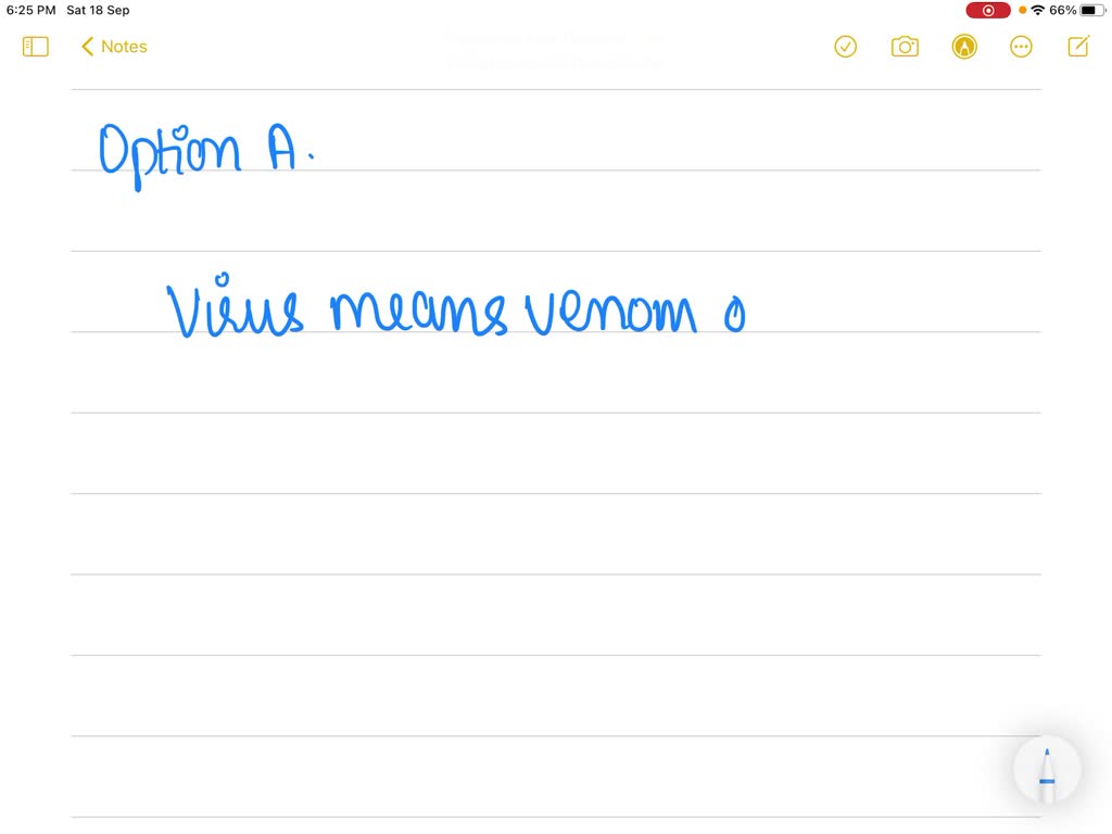 SOLVED:'Virus', the name means (a) Venom or poisonous fluid (b ...