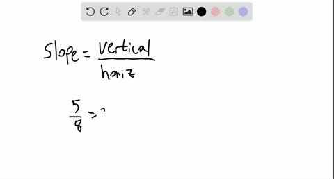 SOLVED:If the slope of a line is (5)/(8), how much horizontal change ...