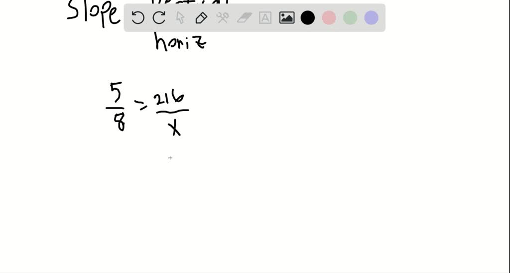SOLVED:If the slope of a line is (5)/(8), how much horizontal change ...