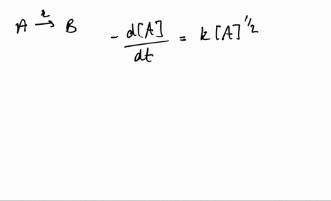 SOLVED:Derive the integrated rate equation for a reaction of order (1 ...