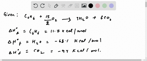 SOLVED:Benzene burns in oxygen according to the following reactions: C6 ...