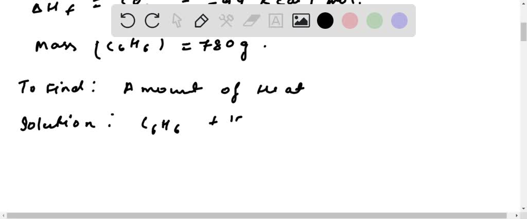 Benzene burns in oxygen according to the following reactions: C6 H6(l ...