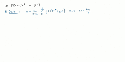 SOLVED: 16-19 Use Definition 2 to find an expression for the area under the graph of f as a ...