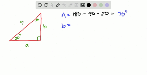 SOLVED:Use the right triangle shown below. Then, using the given ...
